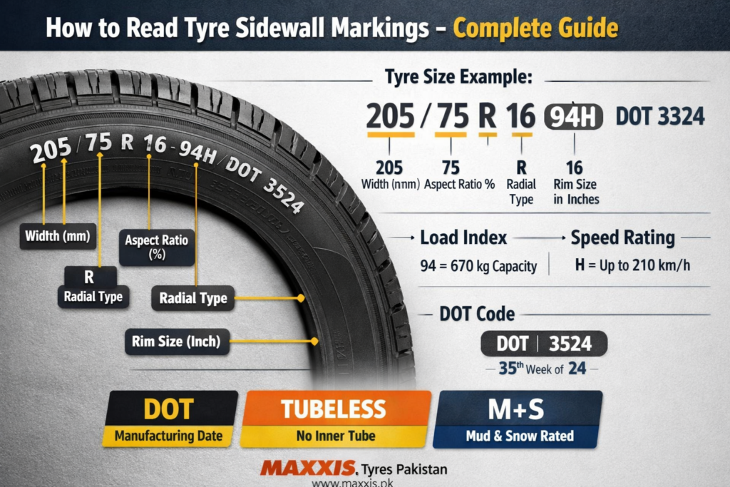 How to Read Tyre Sidewall Markings Complete Guide | maxxis.pk